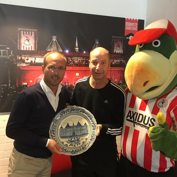 Delftsblauw Bord voor Ben Wessels - Sparta Rotterdam | Sparta Rotterdam