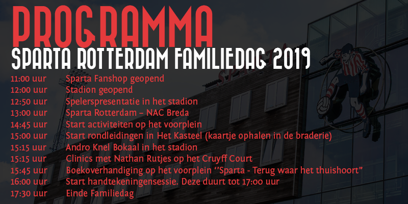 Sparta maakt zich op voor familiedag: 13:00 uur Sparta – NAC gratis te ...