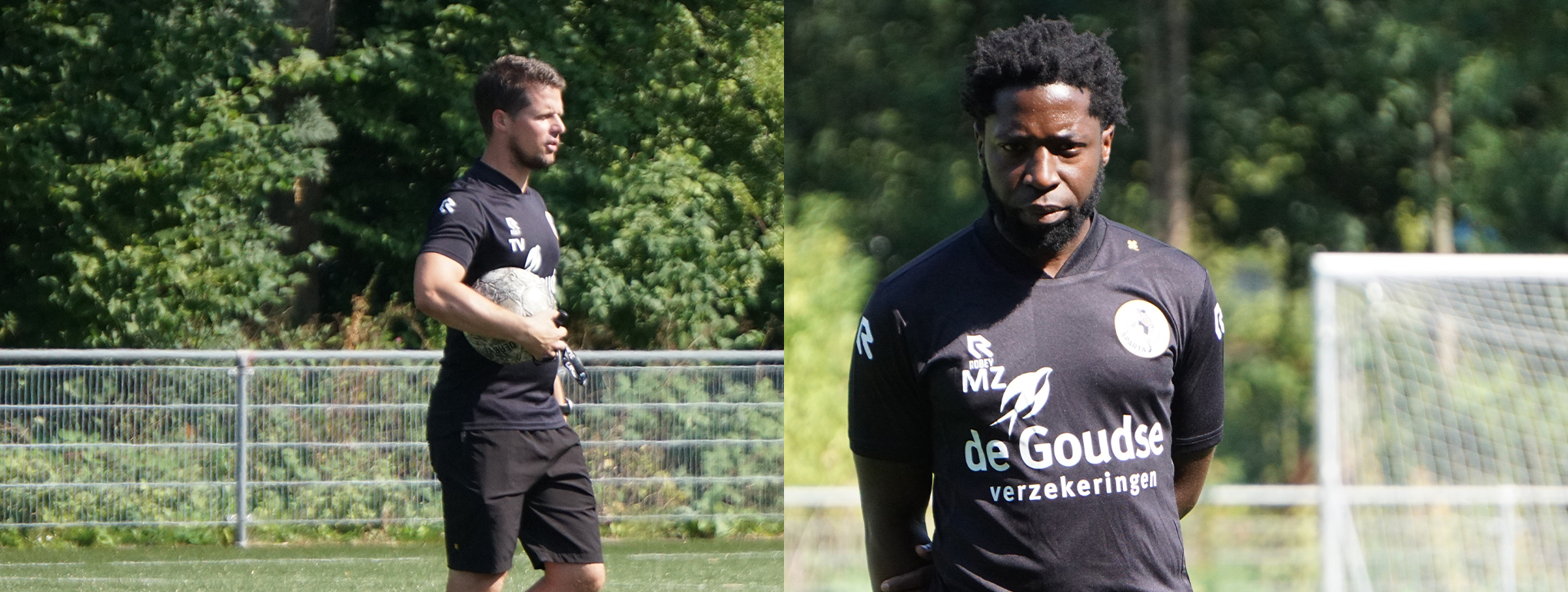 Tim Vincken (hoofdtrainer Sparta O16) en Melvin Zaalman (hoofdtrainer ...
